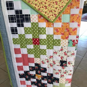 Bright Patchwork Quilt - Etsy