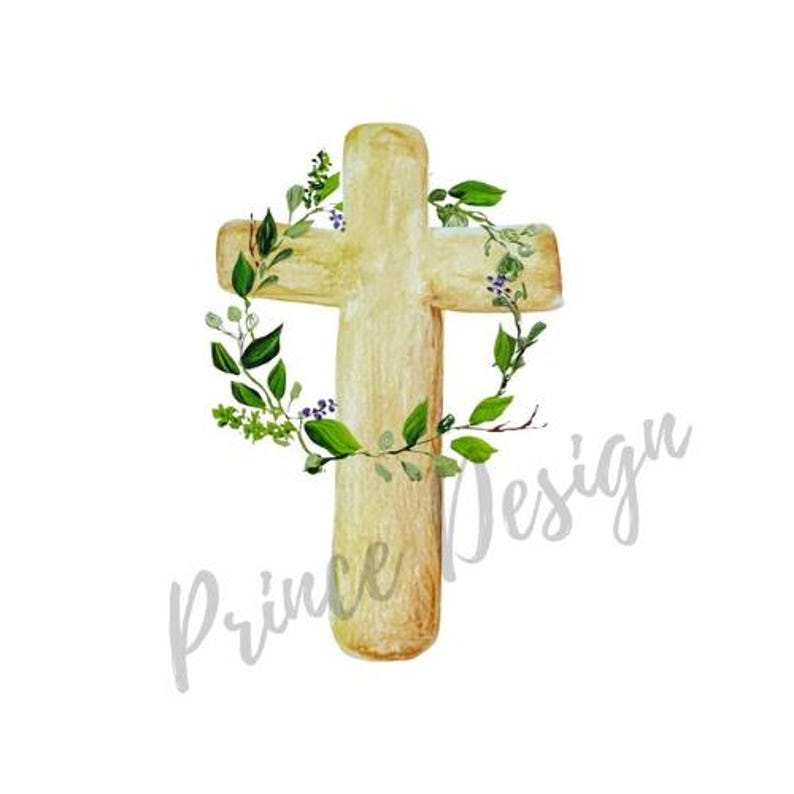 Easter Cross PNG /watercolor Cross PNG / Preppy Clip Art ...