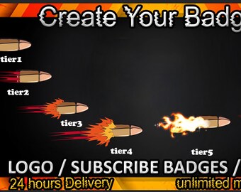Bullets Twitch Sub Badges / Bullets Twitch Emotes / Bullets Badges for ...