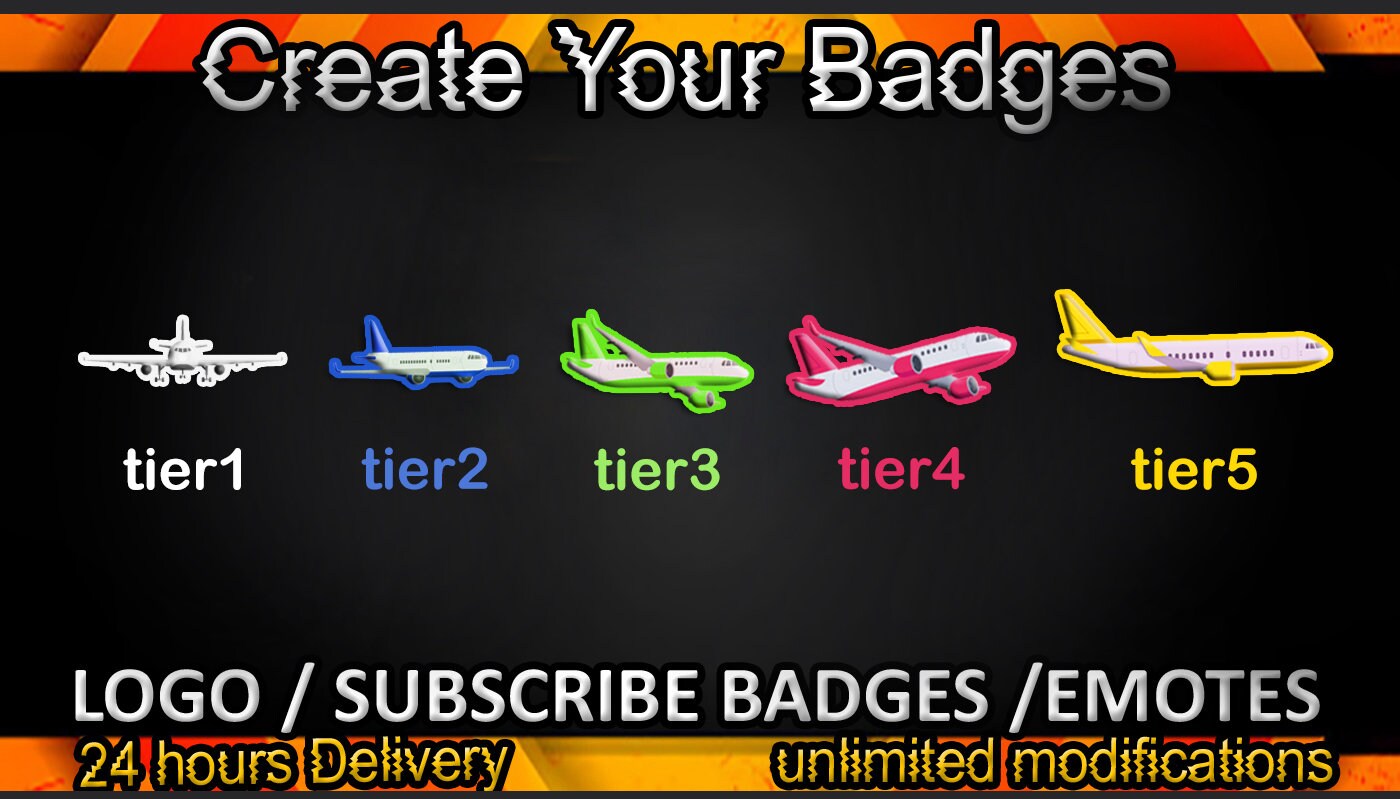 Airplane Twitch Sub Badges, Airplane Twitch Emotes / Airplane Badges ...
