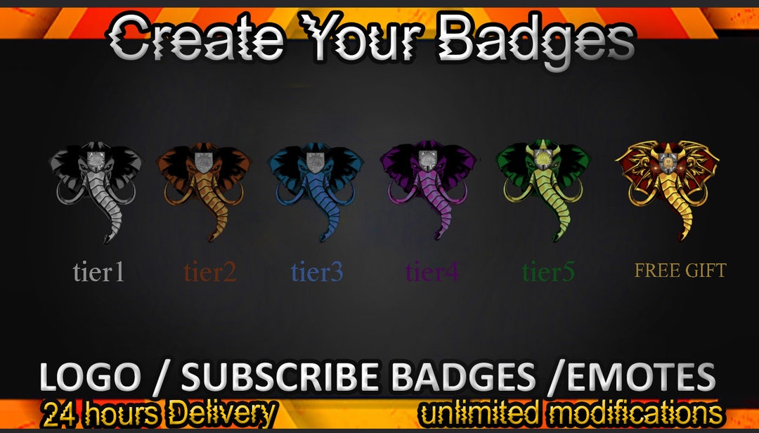 Elephant Head Twitch Sub Badges, Elephant Head Twitch Emotes/elephant ...