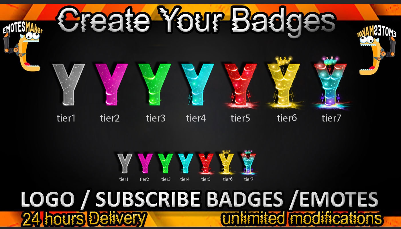 Y Twitch Sub Badges / Y Twitch Emotes / Y Badges for Streamers / Y ...