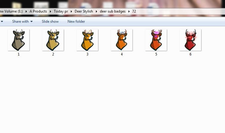 Deer Twitch Sub Badges, Deer Twitch Emotes / Deer Badges for Streamers ...