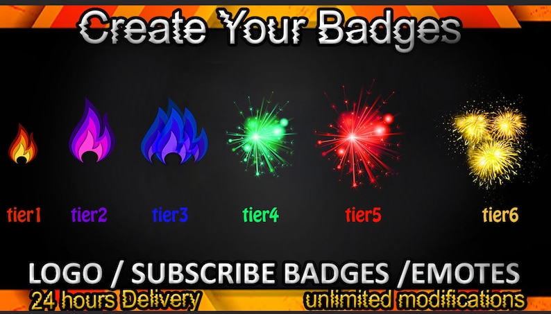 Fire Works Twitch Sub Badges,fire Works Twitch Emotes/fire Works Badges ...