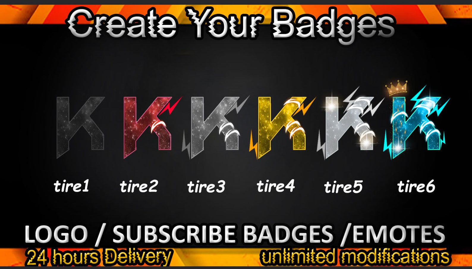 K Twitch Sub Badges, K Twitch Emotes / K Badges for Streamers ...