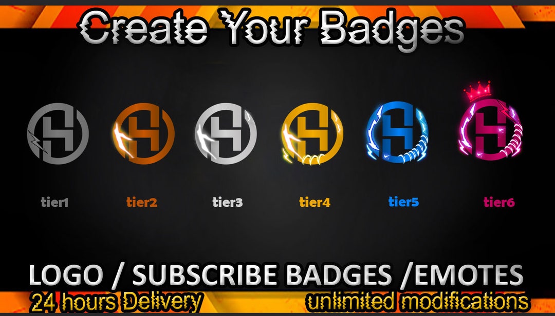 H Twitch Sub Badges, H Twitch Emotes / H Badges for Streamers ...
