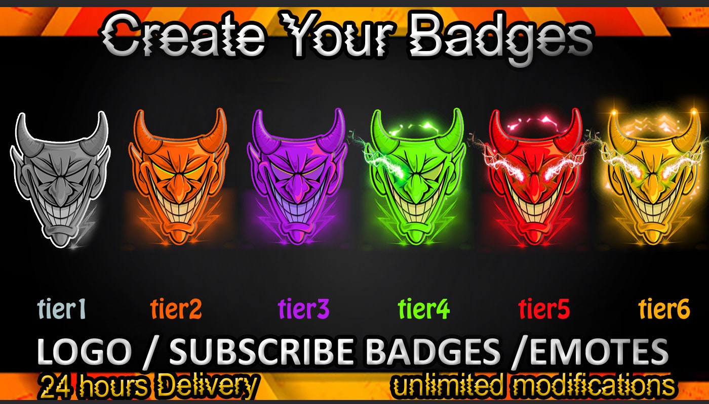 Devil Twitch Sub Badges, Devil Twitch Emotes / Devil Badges for ...
