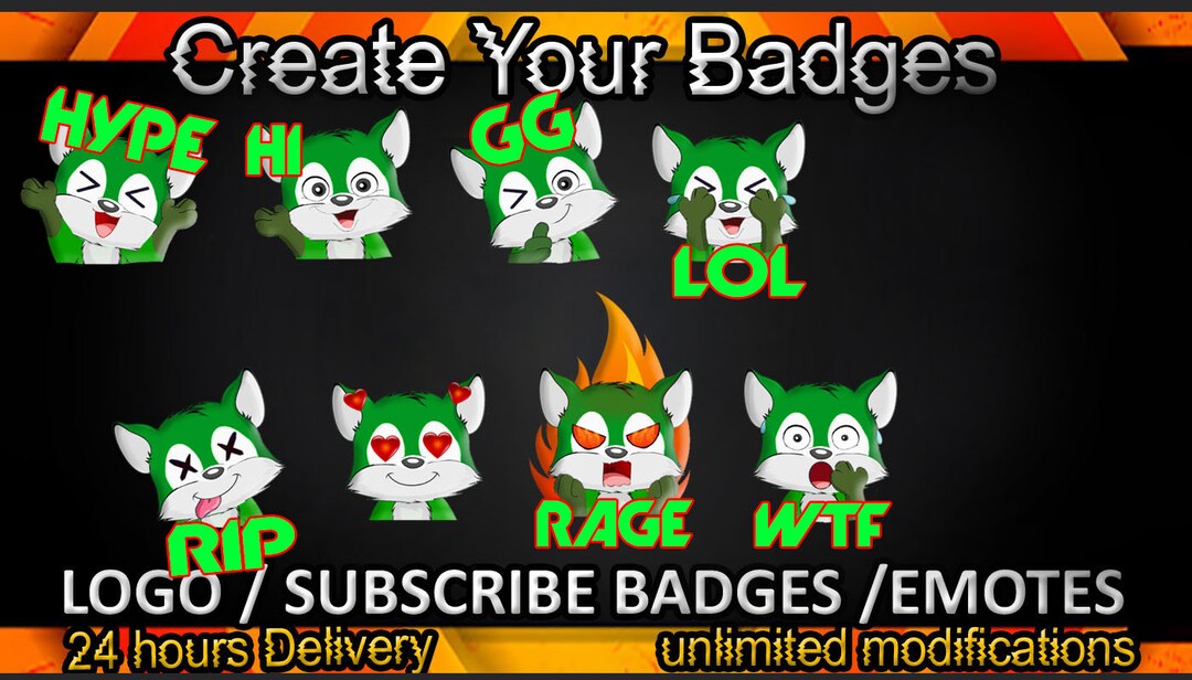 Fox Twitch Sub Badges / Fox Twitch Emotes / Fox Badges for Streamers ...