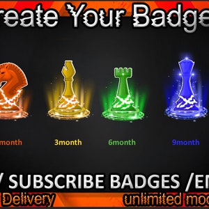 Chess Twitch Sub Badges, Chess Twitch Emotes / Chess Badges for ...