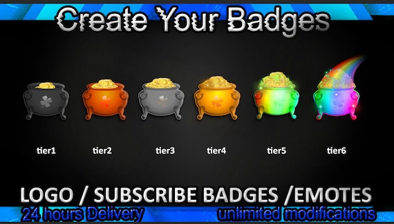 Gold Pot Twitch Sub Badges Gold Pot Twitch Emotes / Gold Pot | Etsy