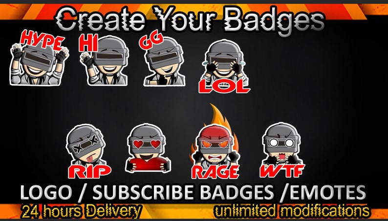 Twitch Sub Badges, Twitch Emotes / Badges for Streamers / Subscriber ...