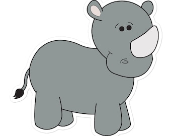 Rhino Sticker Rhino Decal Rhinoceros Sticker for Hydroflask - Etsy