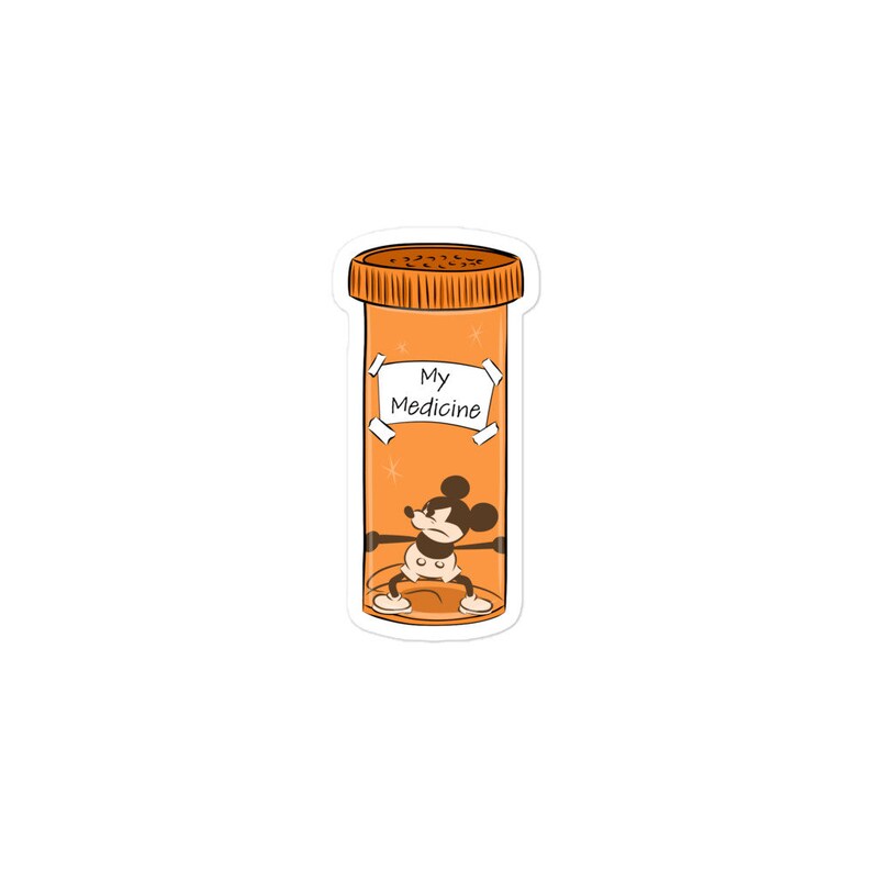Disney is My Medicine Vinyl Sticker Ft. Mickey Mouse - Etsy