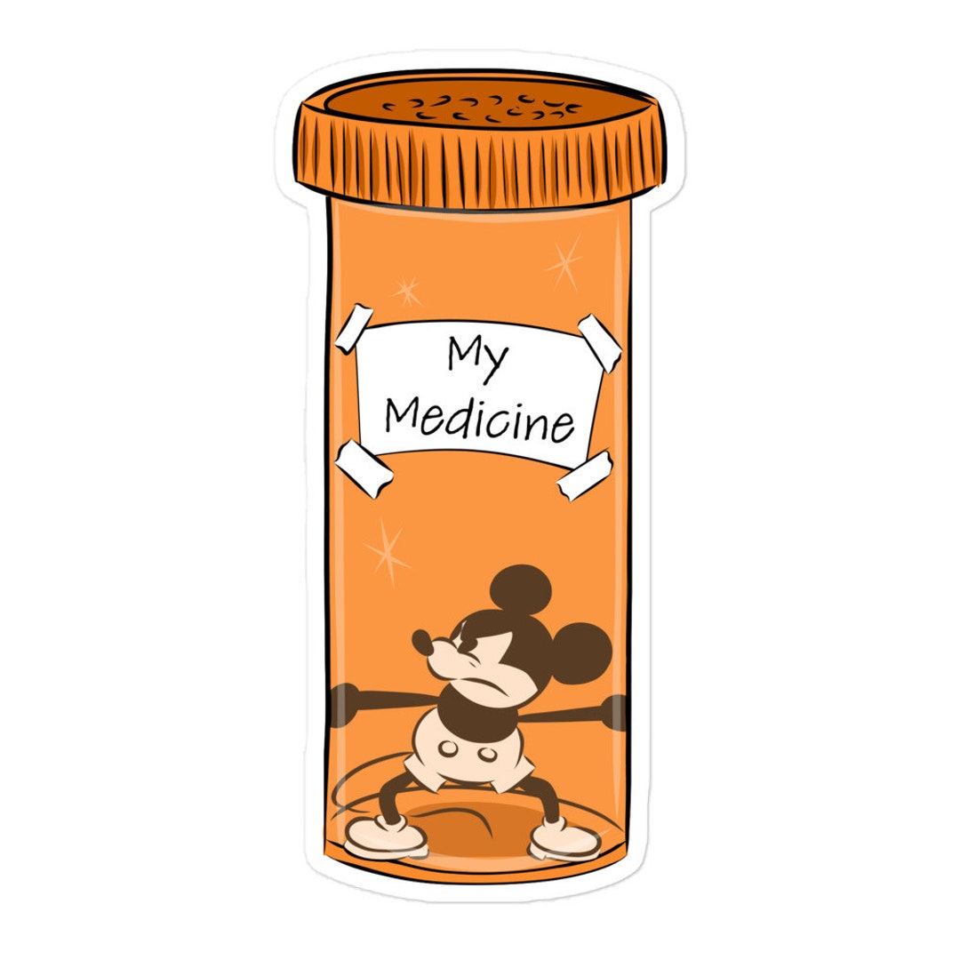 Disney is My Medicine Sticker Ft. Mickey Mouse - Etsy