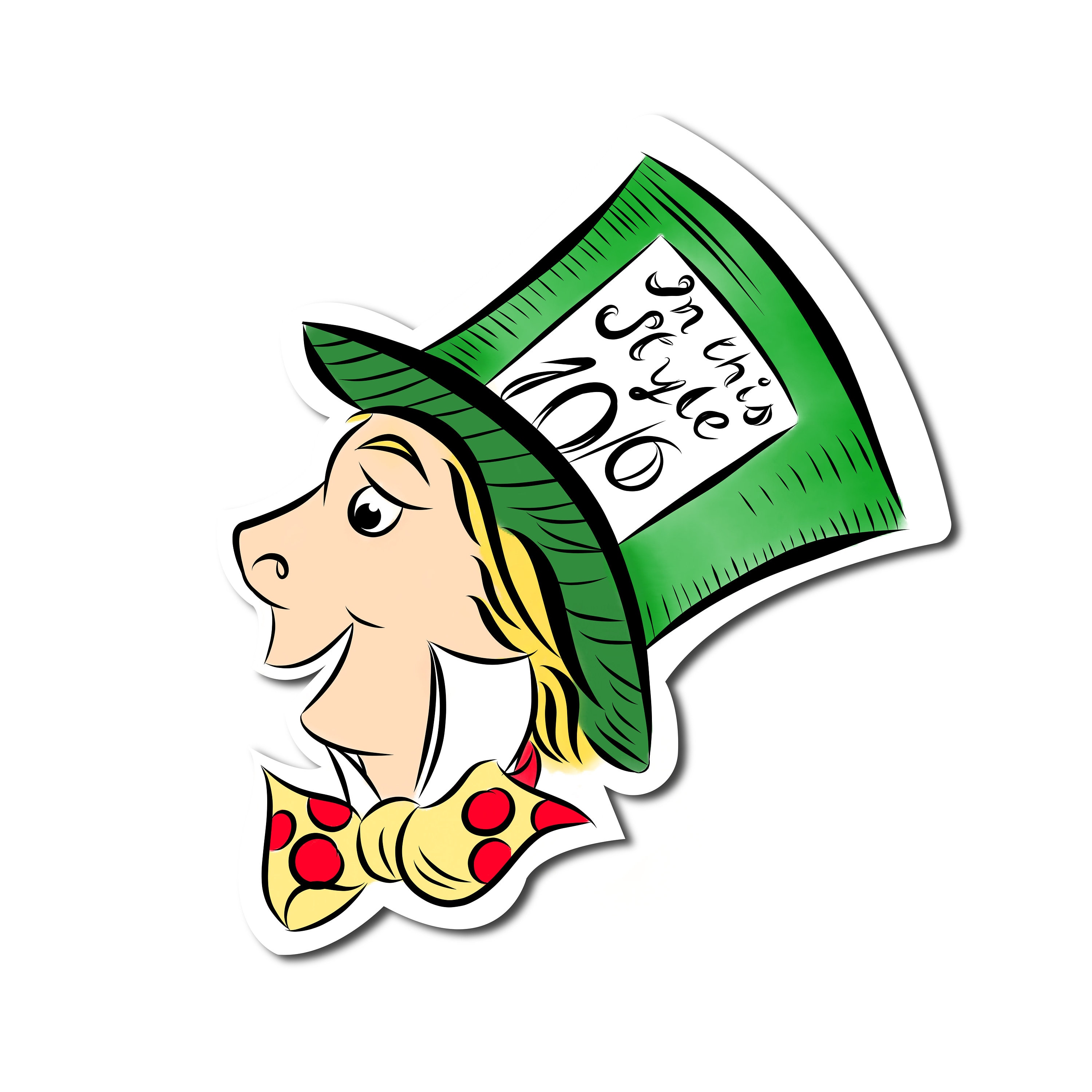 Mad Hatter Alice in Wonderland Vinyl Sticker - Etsy