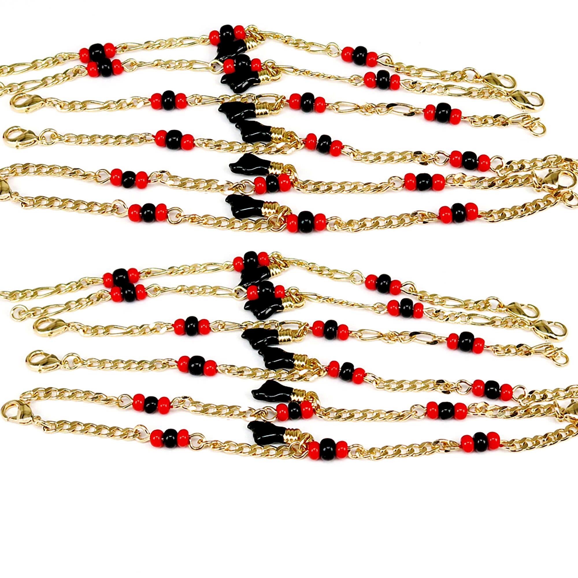 Azabache Bracelet Evil Eye Azabache Black Hand 18K Gold Filled for Baby ...