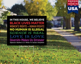 BLM Black Lives Matter Yard Sign Double Sided - Etsy