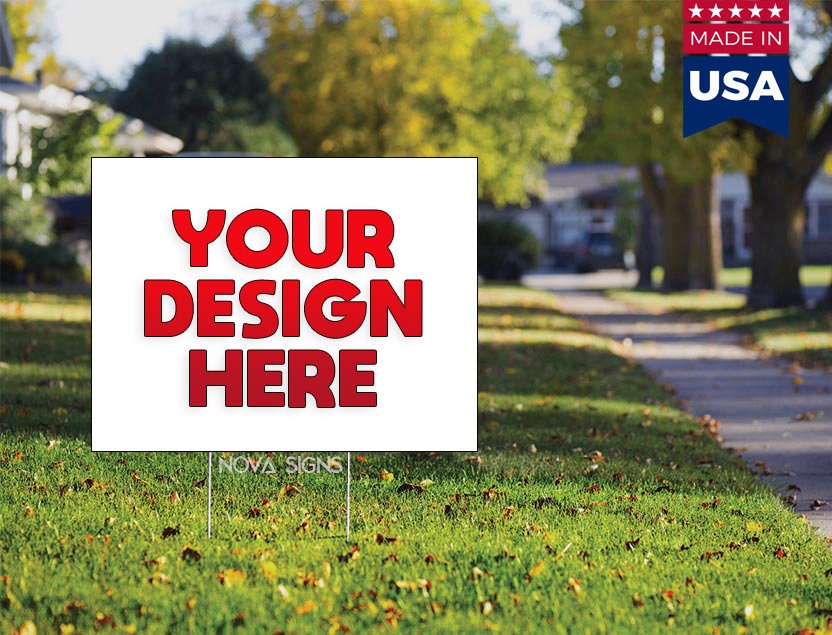 Custom Yard Sign Full Color Lawn Sign With H-stake - Etsy