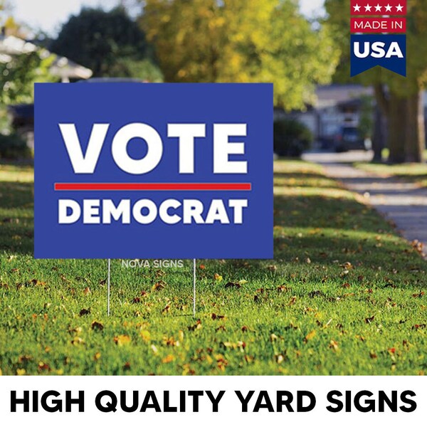 Democrat Yard Sign - Etsy