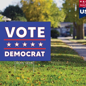 Vote Democrat Yard Sign Double Sided With H-stake weatherproof - Etsy