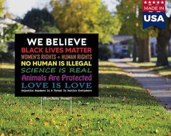 We Believe Woman's Rights Human Rights Black Lives Matter | Etsy