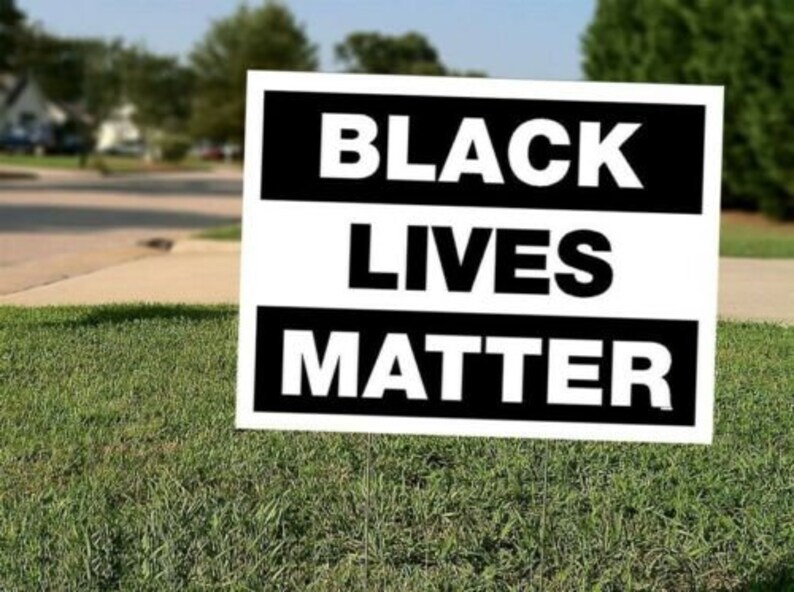 BLM Black Lives Matter Yard Sign Double Sided - Etsy