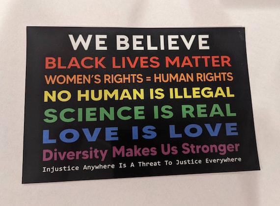 We Believe Black Lives Matter Science is Real BLM Vinyl | Etsy