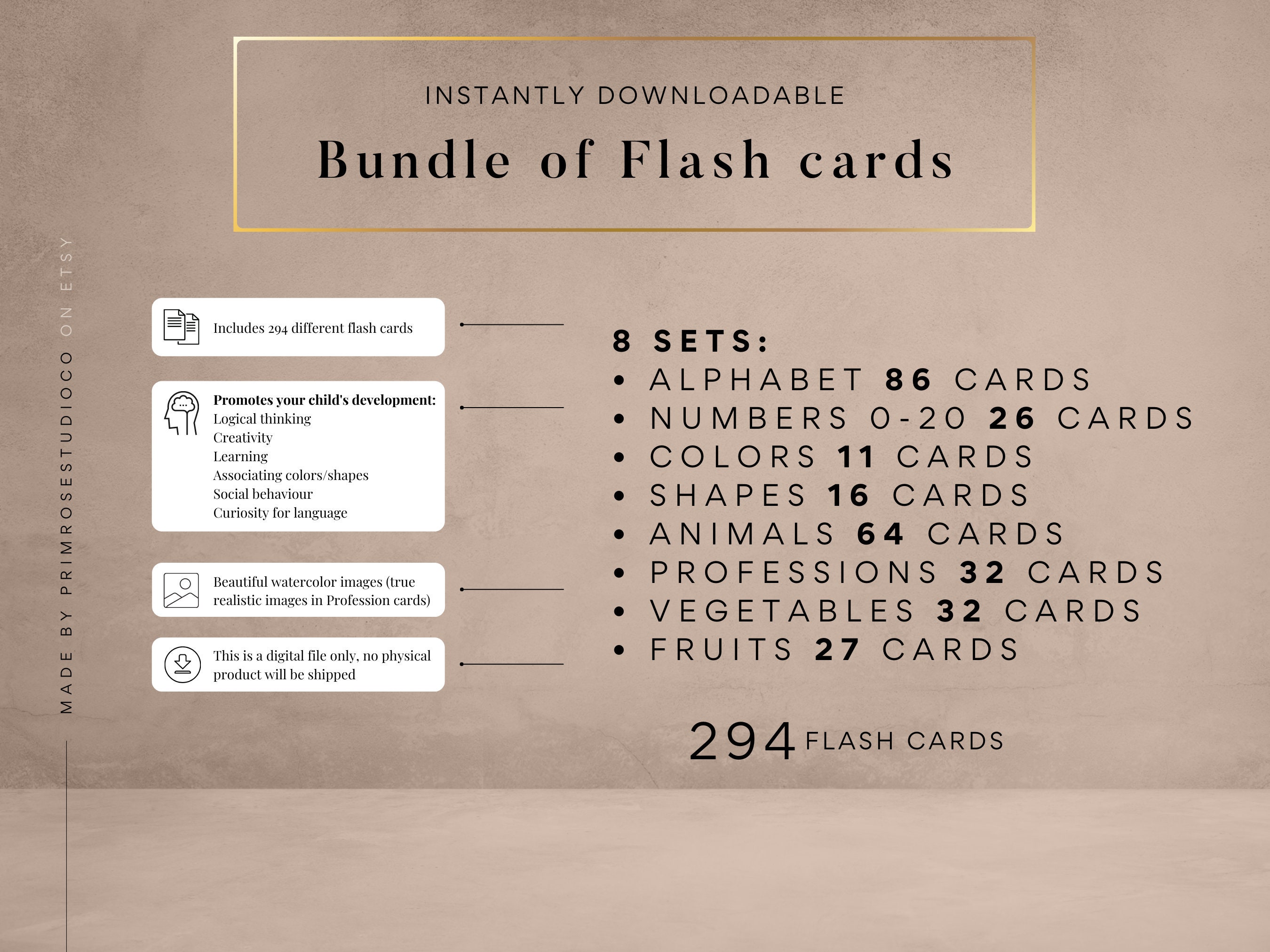 Digital Flash Card Bundle Montessori Bundle Set of Printable Flashcards ...