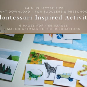 Montessori Printable Activity Matching Sorting Activity for Toddlers ...
