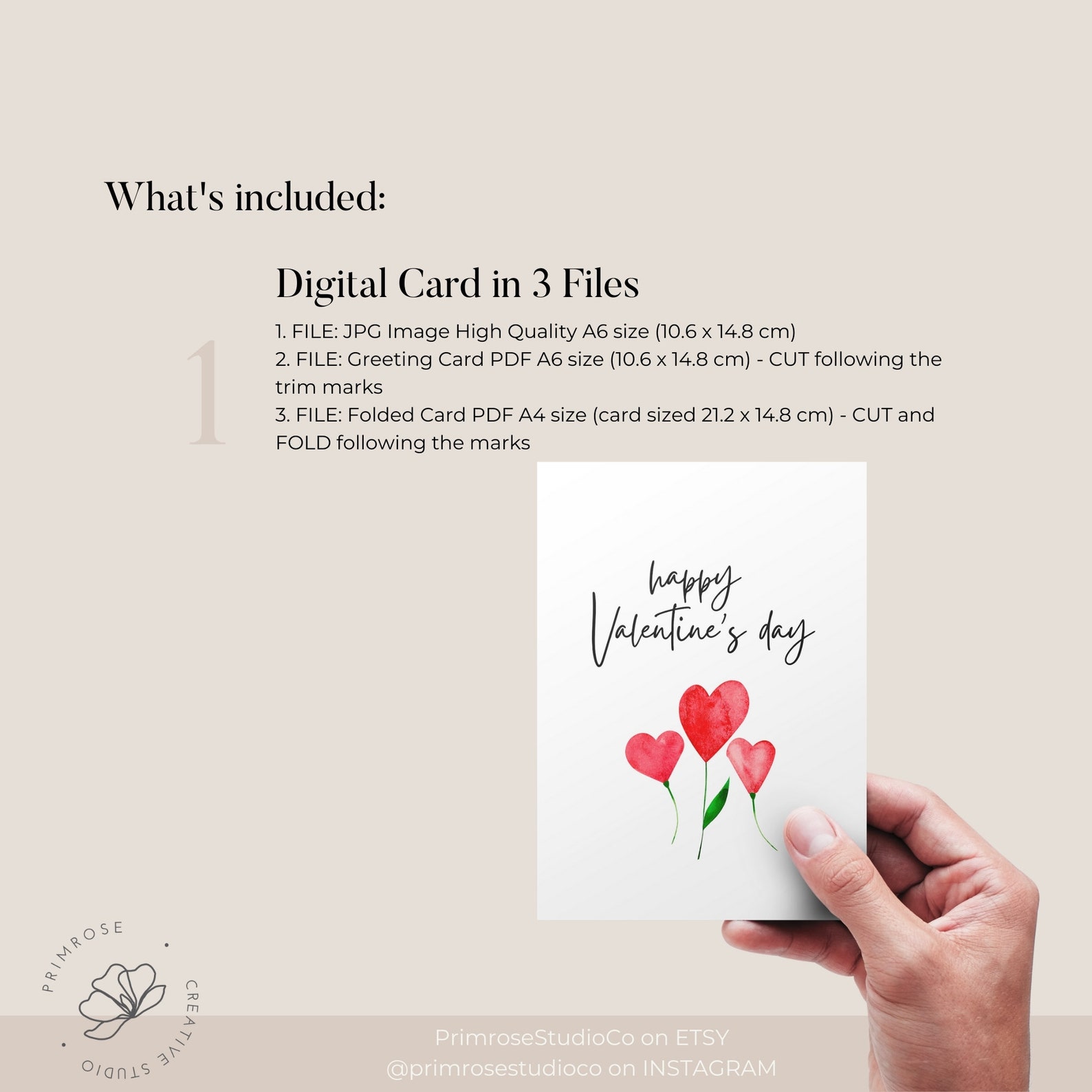 Valentines Day Card, Digital Printable, Download, Love Gift, Happy ...