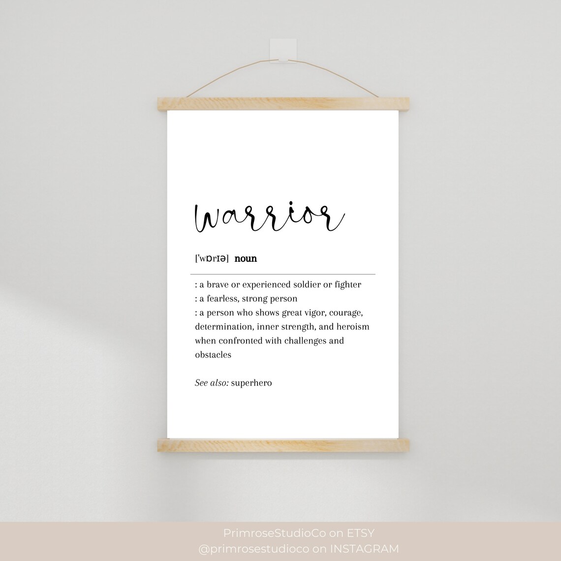 Warrior Digital Printable, Warrior Wall Art, Cancer Fighter Gifts ...