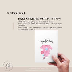 Congratulations Cards, Digital Printable, Download, Newborn Gift, Baby ...