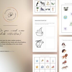 Kids Printable Activity Drawing and Coloring Exercises for Children ...