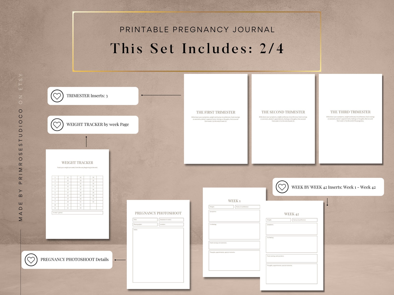Printable Pregnancy Journal Radiant Mama Printable Pregnancy - Etsy