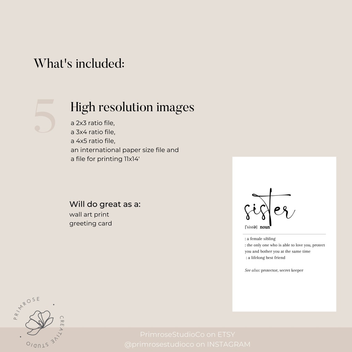 Sister Digital Printable Sister Wall Art Sister Gifts - Etsy