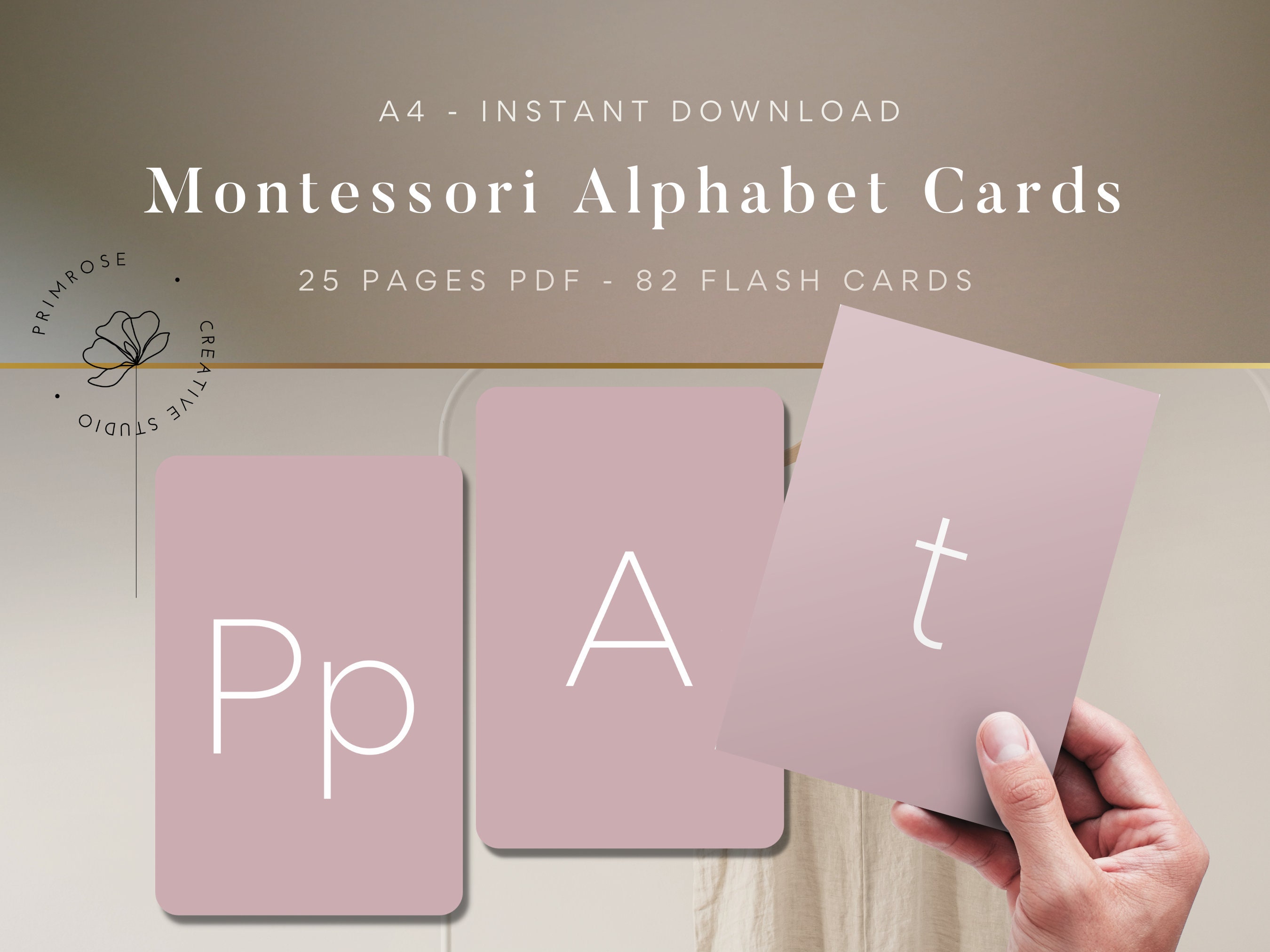 DIGITAL MONTESSORI ABC Minimalistic Digital Alphabet Flash - Etsy