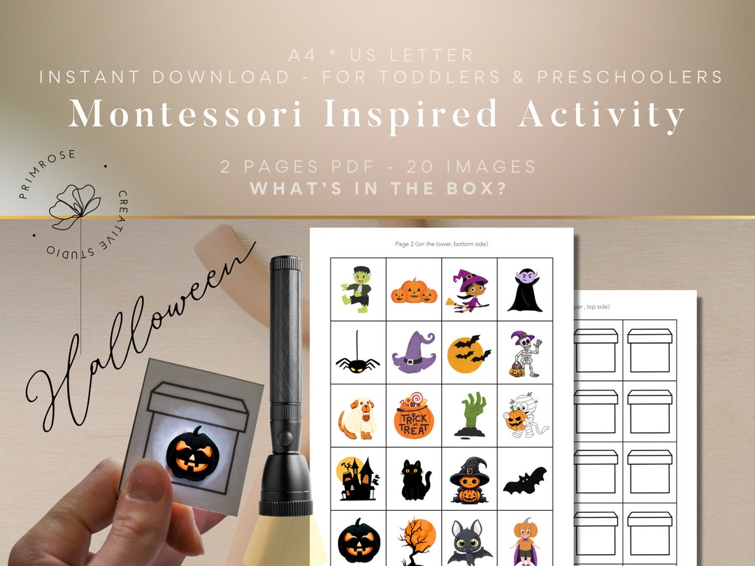 Montessori Halloween Printable Activity Whats in the Box Fun Activity ...