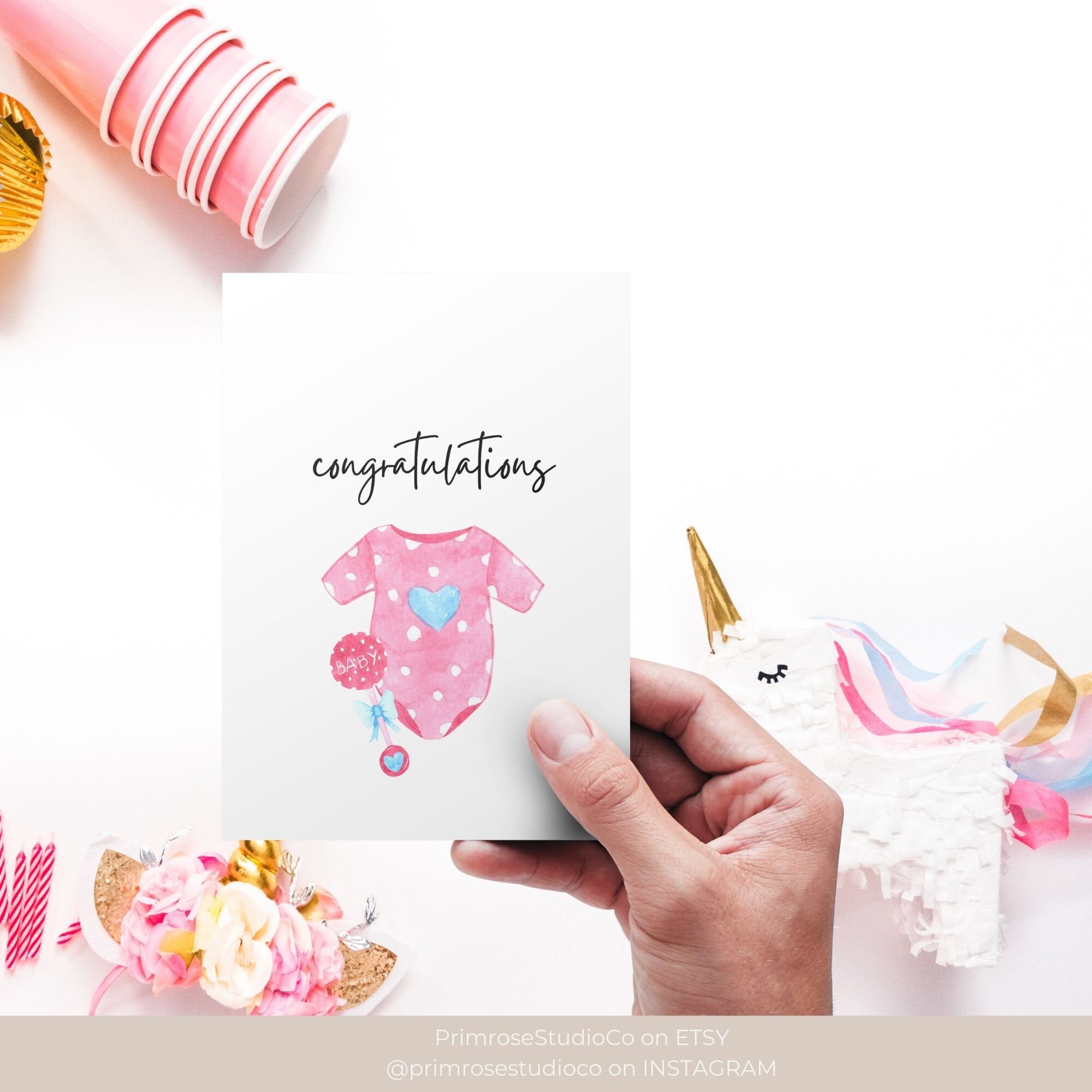 Congratulations Cards, Digital Printable, Download, Newborn Gift, Baby ...