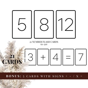 Digital Number Flash Cards Montessori Number Printable Flash Cards ...