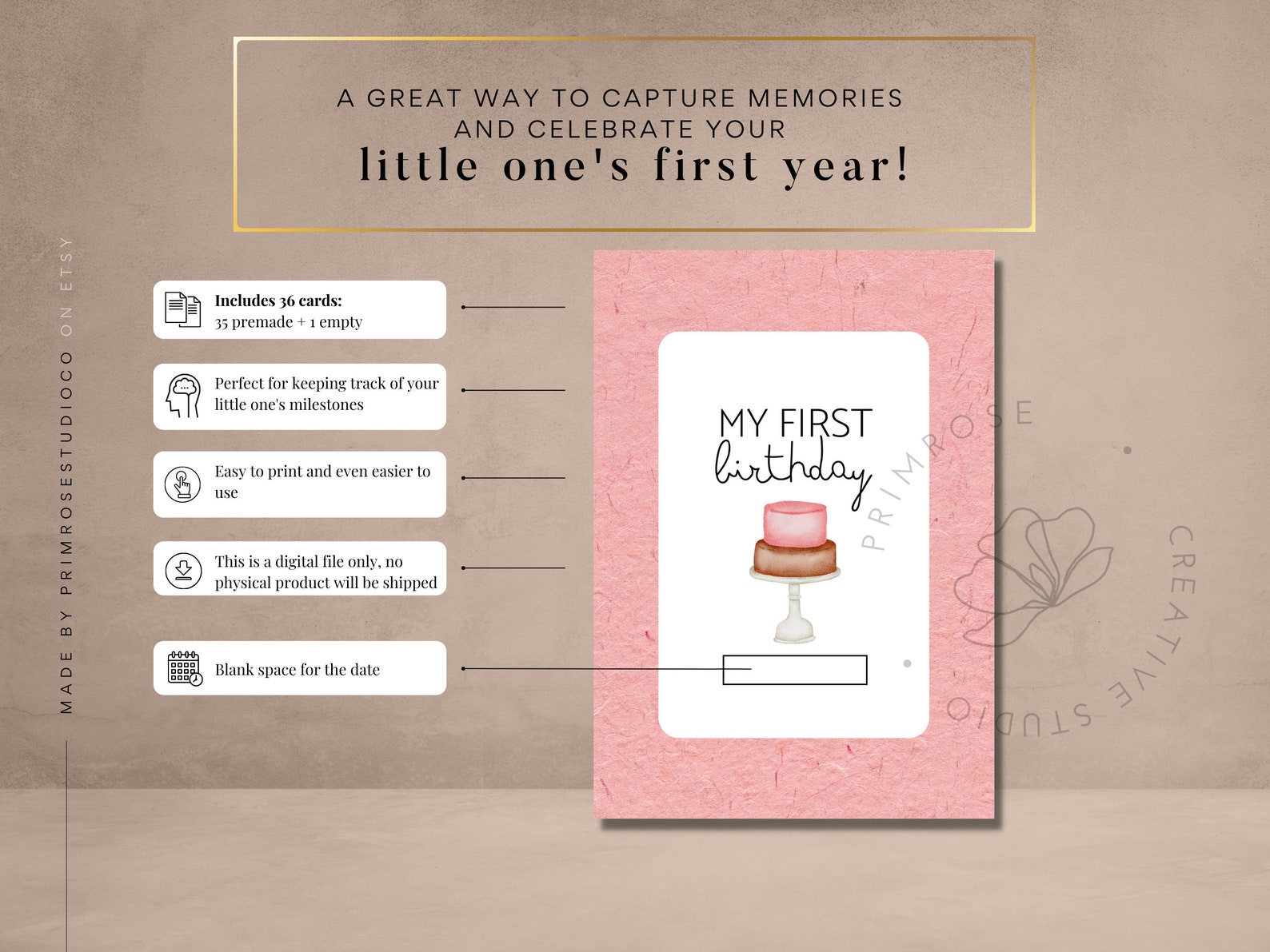 Printable Milestone Cards for Girls Digital Baby Milestone - Etsy