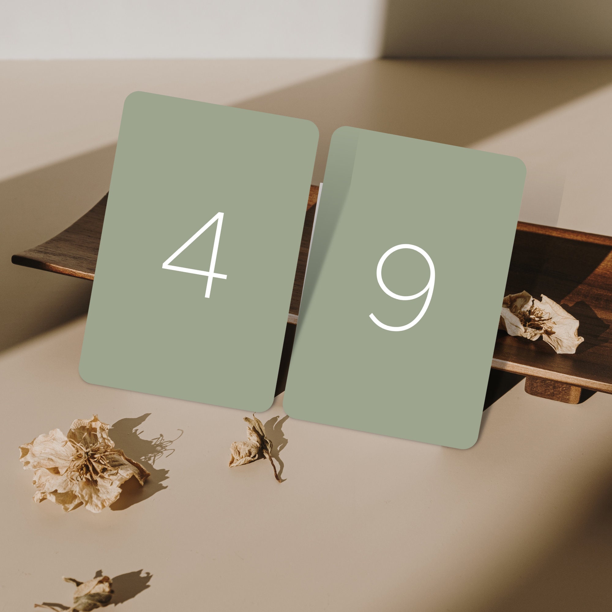 DIGITAL MONTESSORI NUMBERS Minimalistic Number 0-20 Flash | Etsy