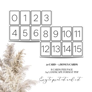 Digital Number Flash Cards Montessori Number Printable Flash Cards ...