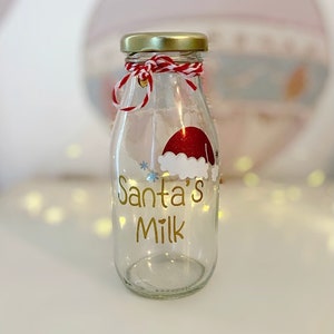 Personalised Santa Milk Bottle Set: Elf & Reindeer Food, Christmas Eve ...