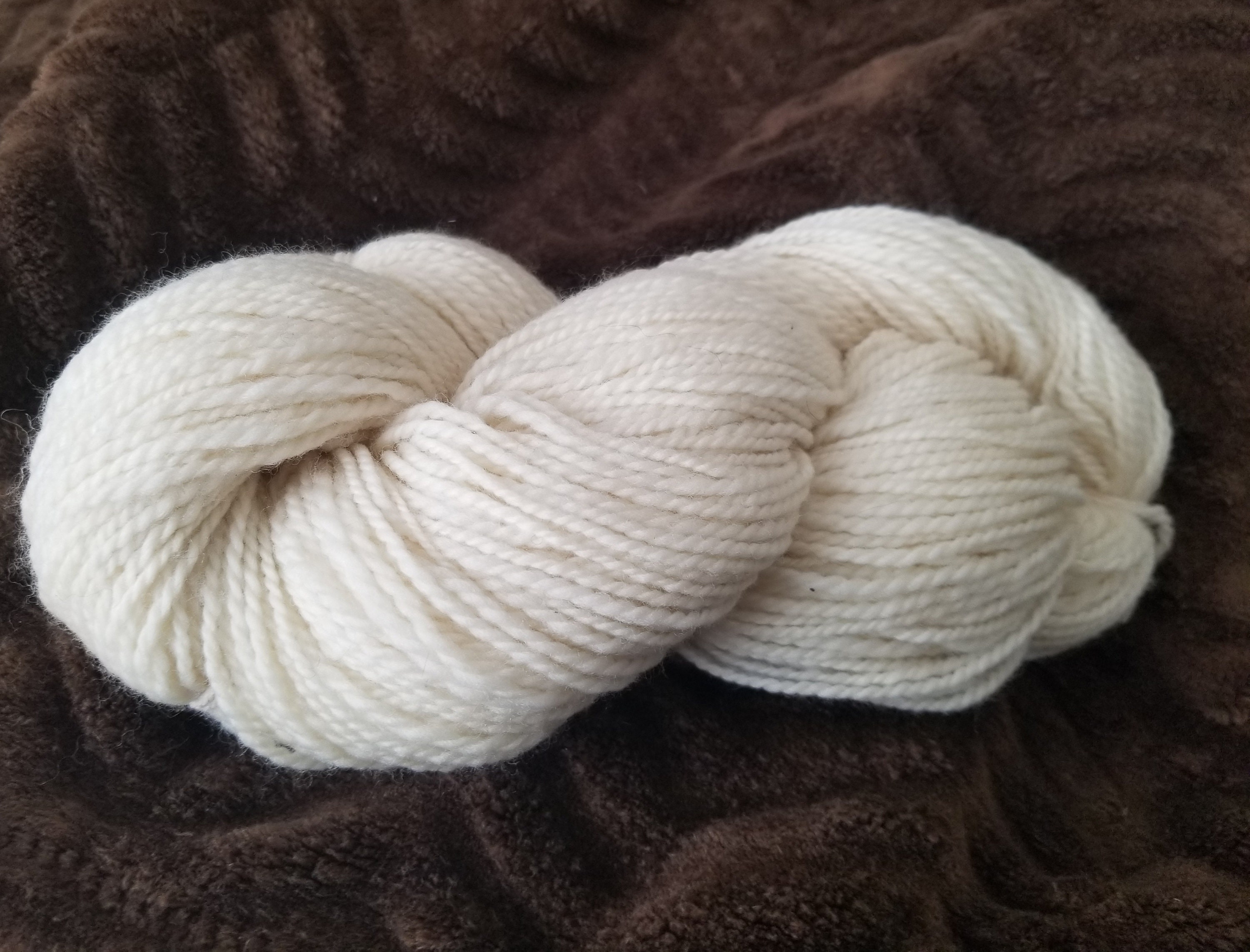 Handspun White undyed/natural Light Sport Weight Wool Yarn - Etsy