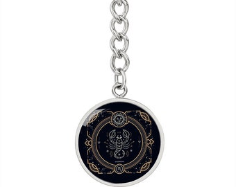 Scorpio Sign Keychain - Etsy