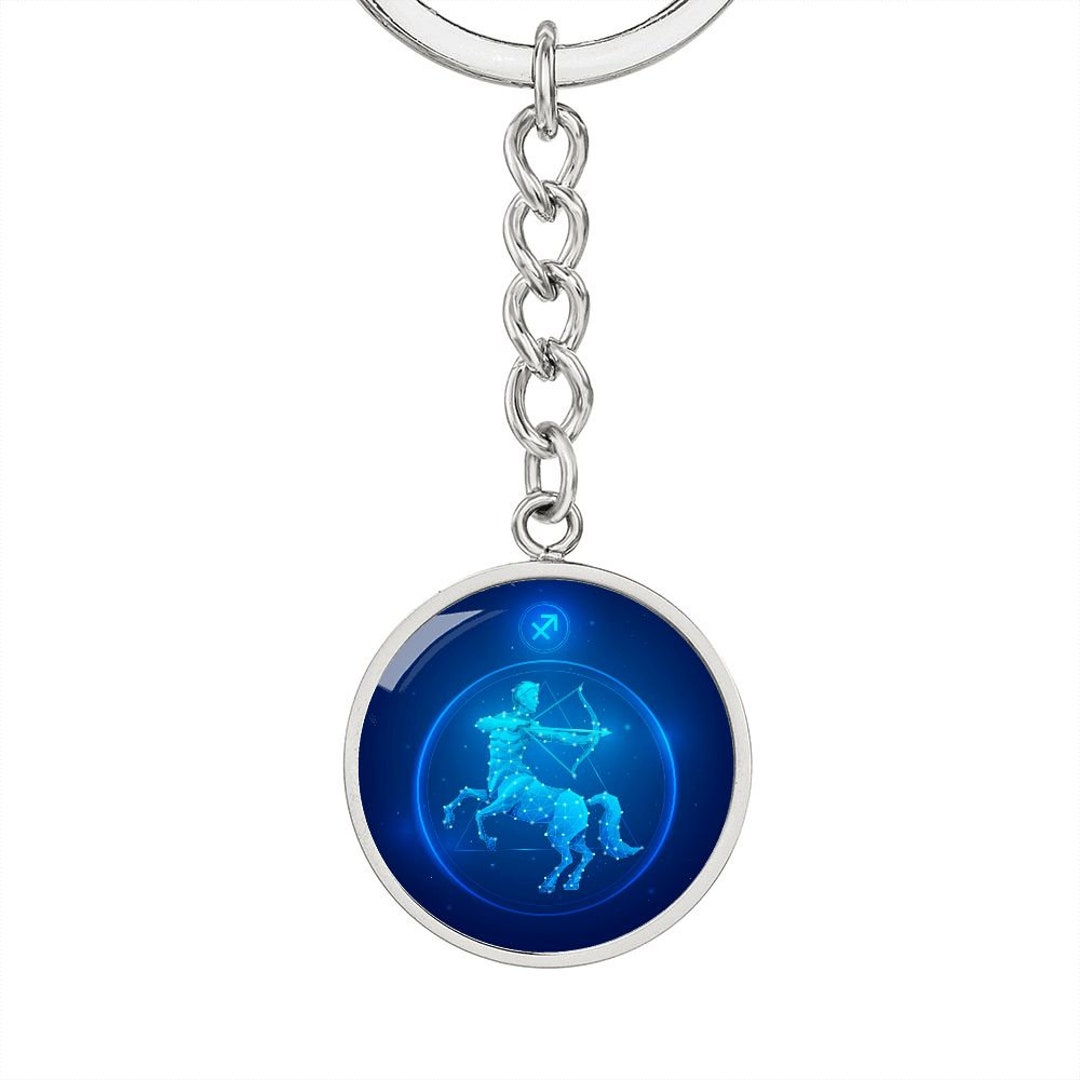 Sagittarius Keychain Zodiac Sign Keychain Astrology - Etsy