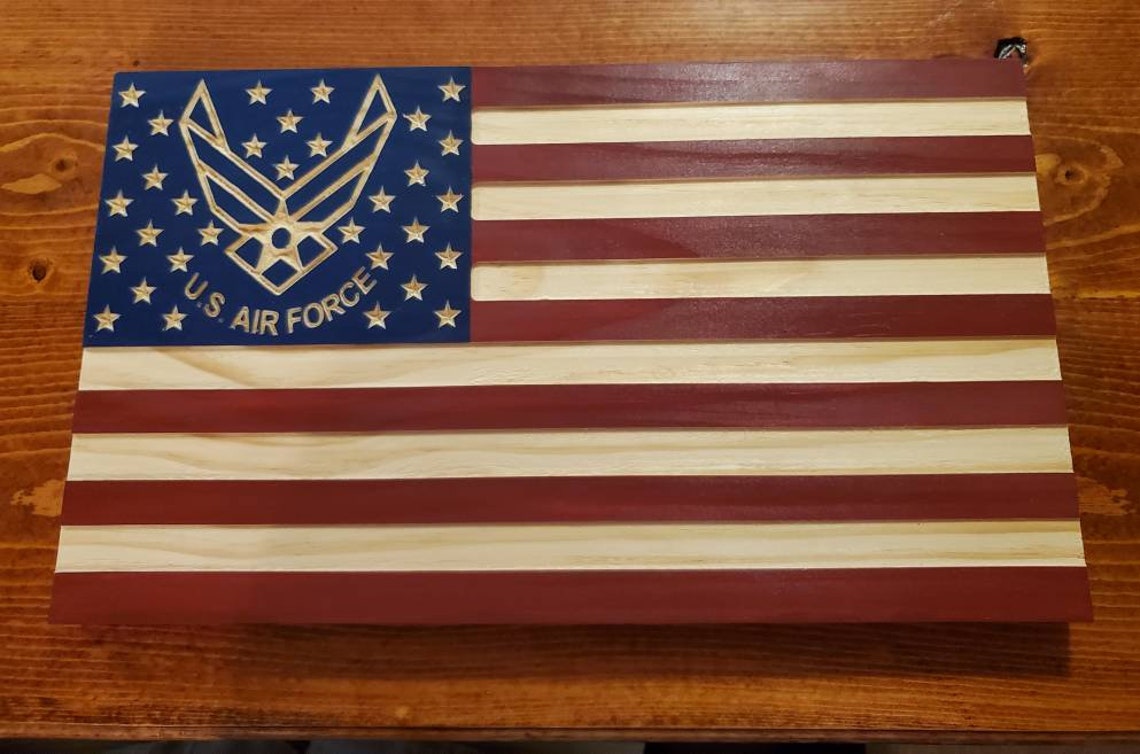 American Flag With Air Force Logo. | Etsy