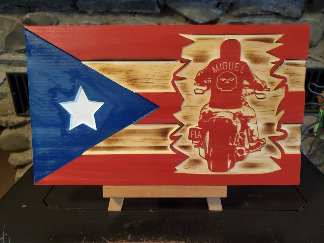 Puerto Rican Customized Motorcycle Flag. Puerto Rican Flag. - Etsy