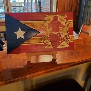 Puerto Rican Customized Motorcycle Flag. Puerto Rican Flag. - Etsy