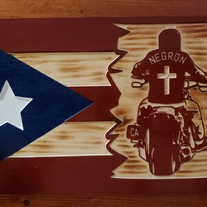 Puerto Rican Customized Motorcycle Flag. Puerto Rican Flag. Men's Gift ...